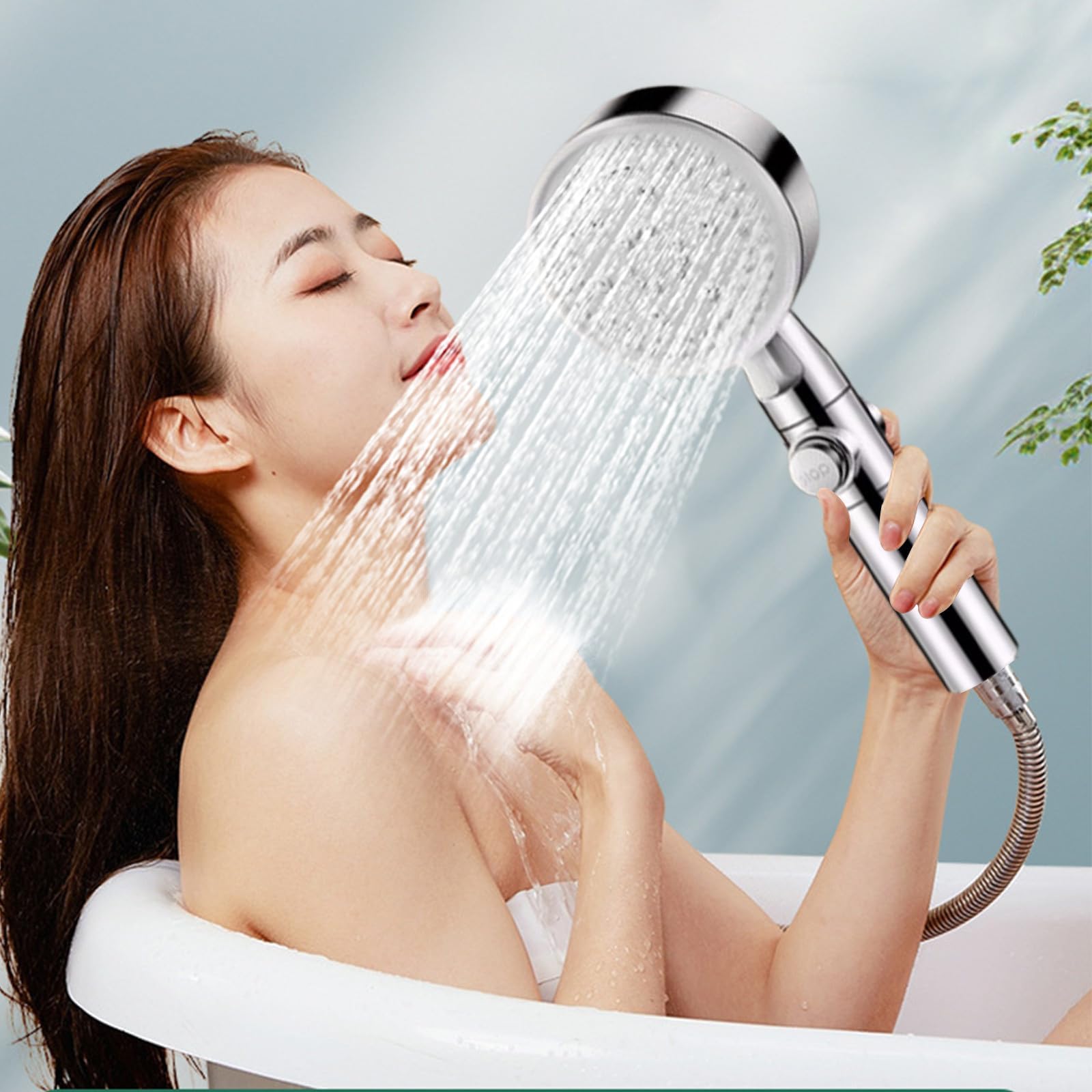 Clearance Shower Head With Handheld - High Pressure 8 Spray Mode ...