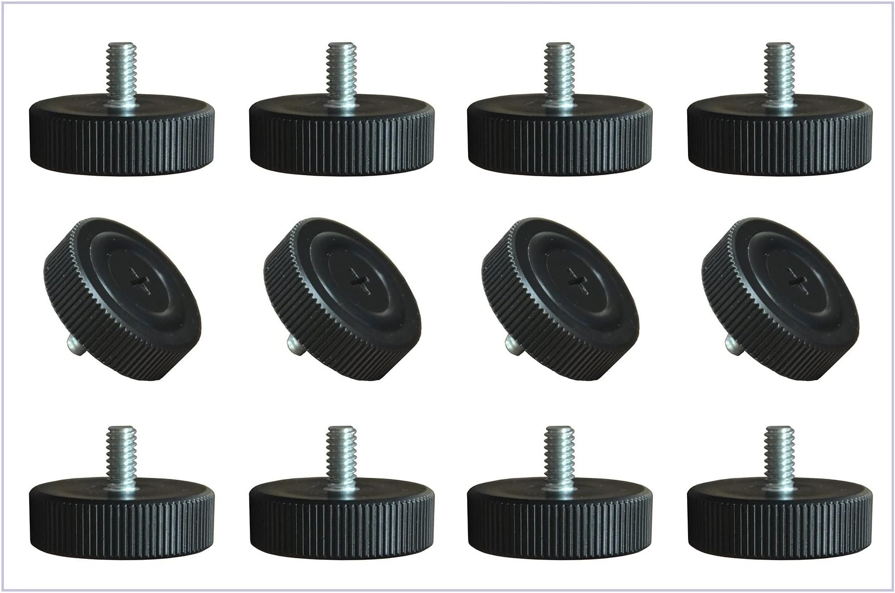 Project Patio 1/4-20 Adjustable Furniture Leg Leveling Feet Stainless ...