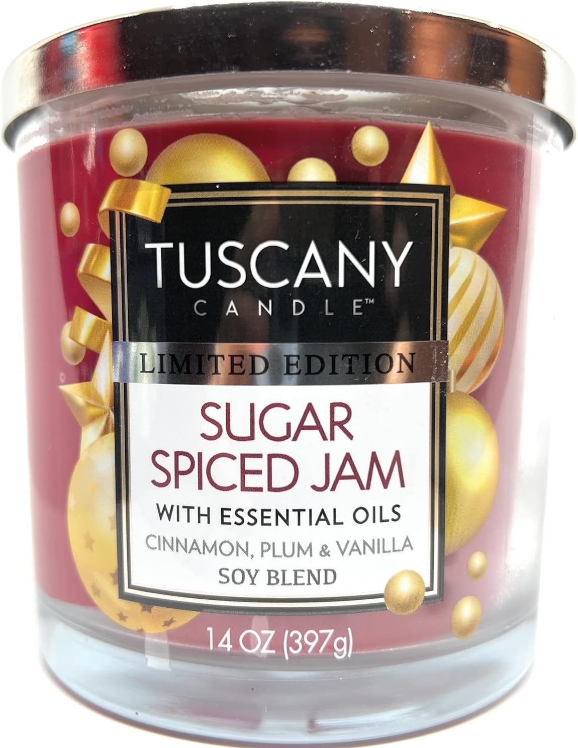 Amazon.com: Tuscany Candle Limited Edition Sugar Spiced Jam 14 Ounce ...