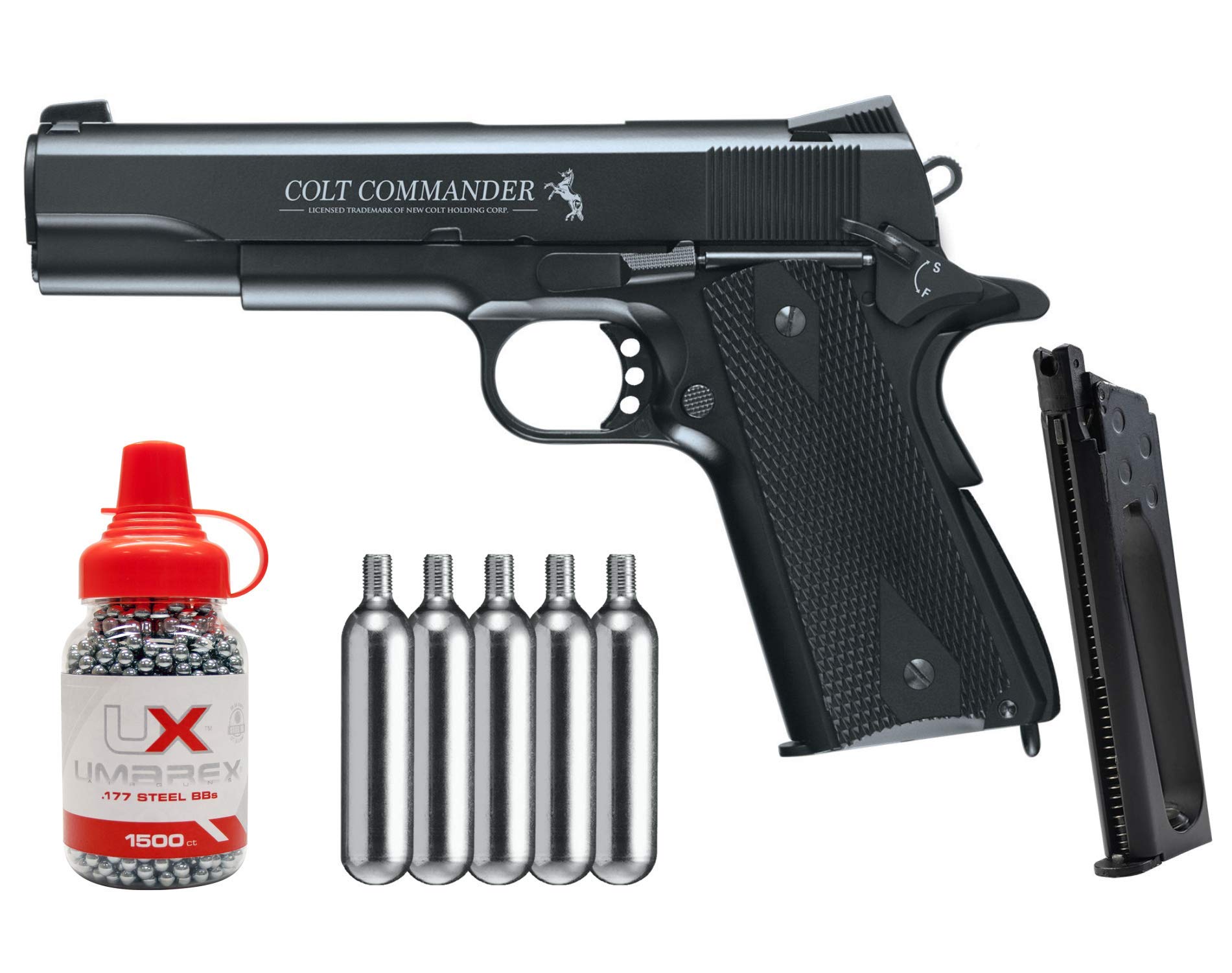 Buy Umarex Colt Commander Blowback Metal Frame .177 BB Air Pistol with ...