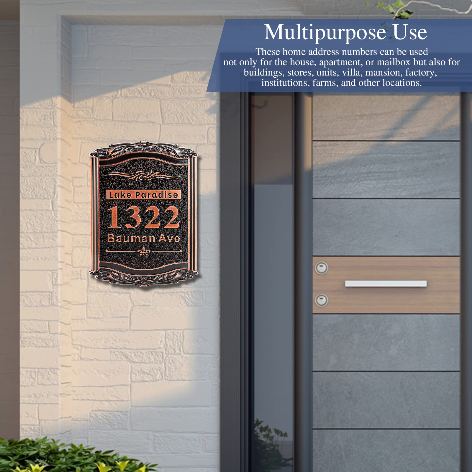 Snapklik.com : COQOFA Personalized Address Sign Address Plaque Home ...