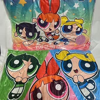 Amazon.co.jp: Powerpuff Girls Square Cushion, Set of 2 : DIY, Tools ...