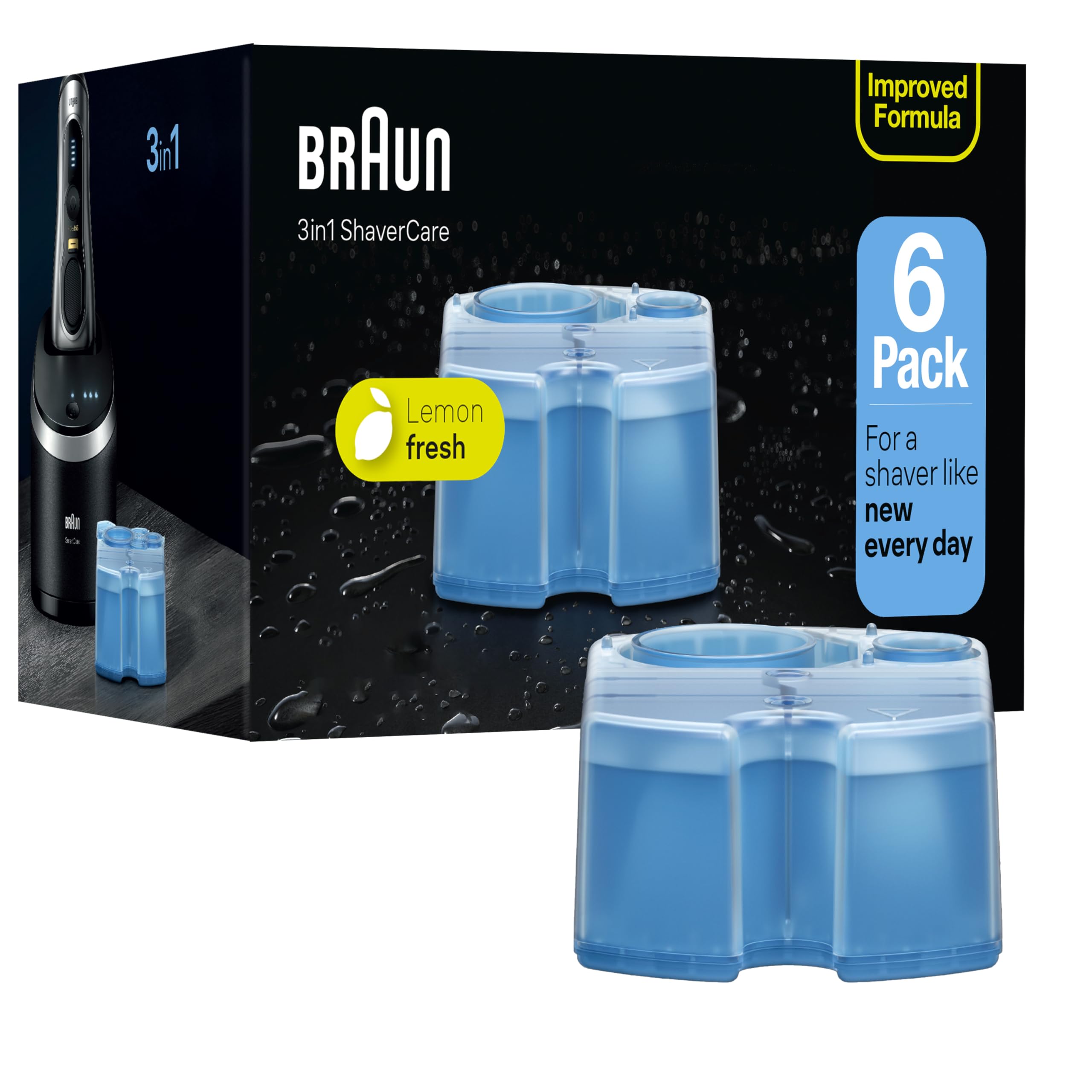 Braun Clean & Renew Refill Cartridges CCR, Replacement Shaver Cleaner ...