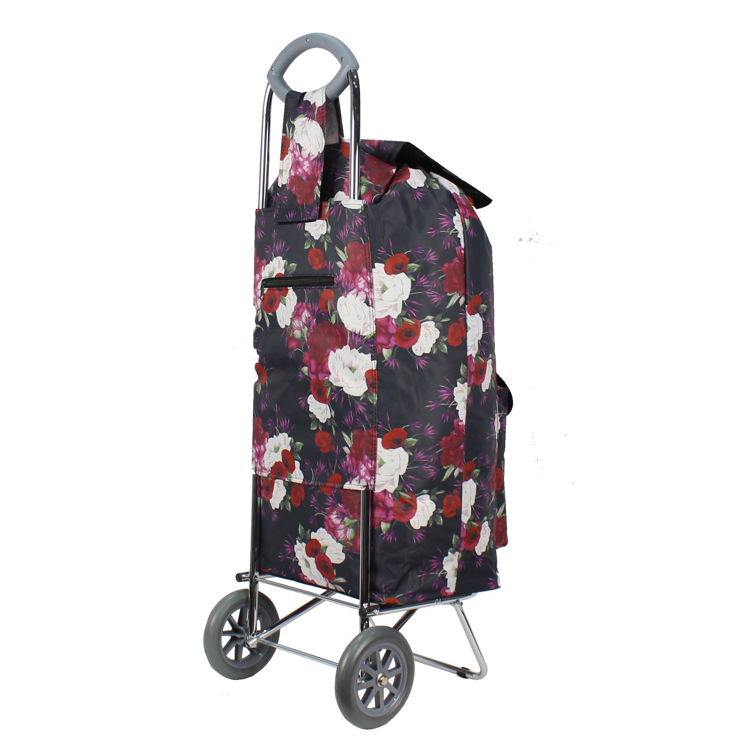 Folding Trolley Rocklands London Folding Shopping Trolley Chrome Steel ...