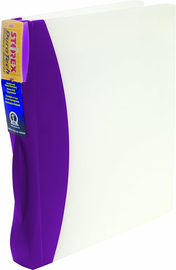 Storex DuraTech 1-Inch Binder, Frosted Violet Spine (21211U01C ...