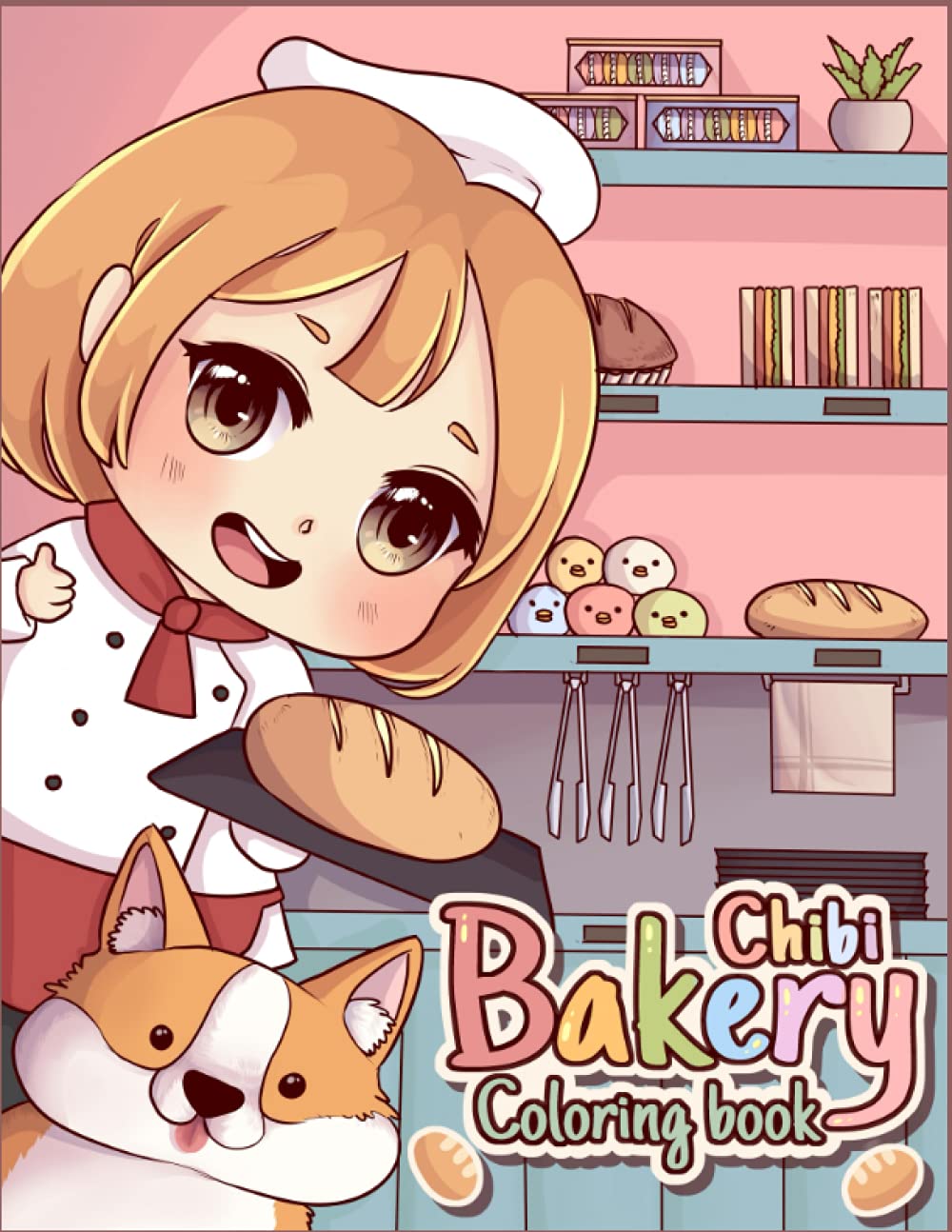 Chibi Bakery Coloring Book Kawaii Bakery Shop Cookies Cakes Other ...