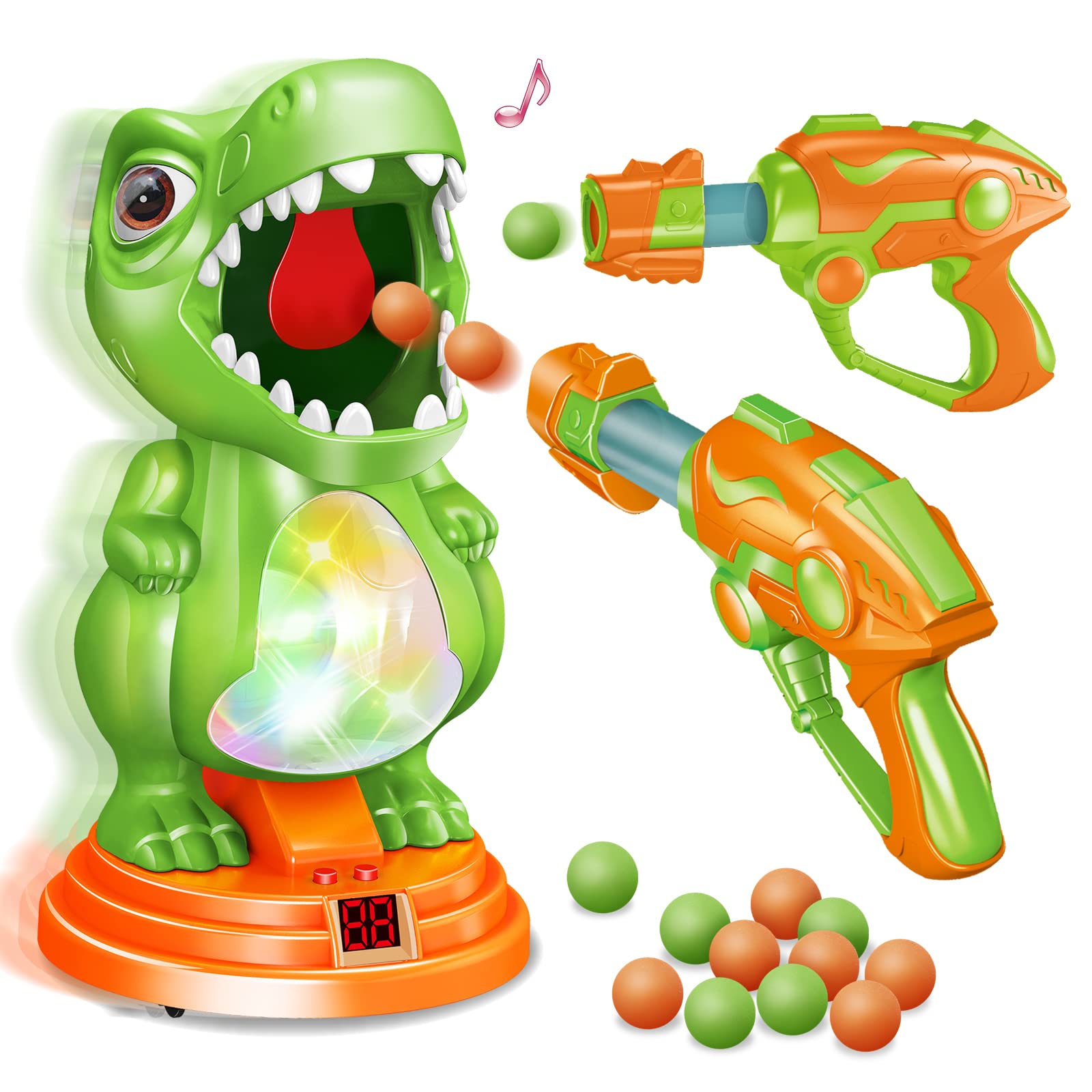 Baingesk Dinosaur Shooting Toy For Kids Movable Scoring Shooting Target ...