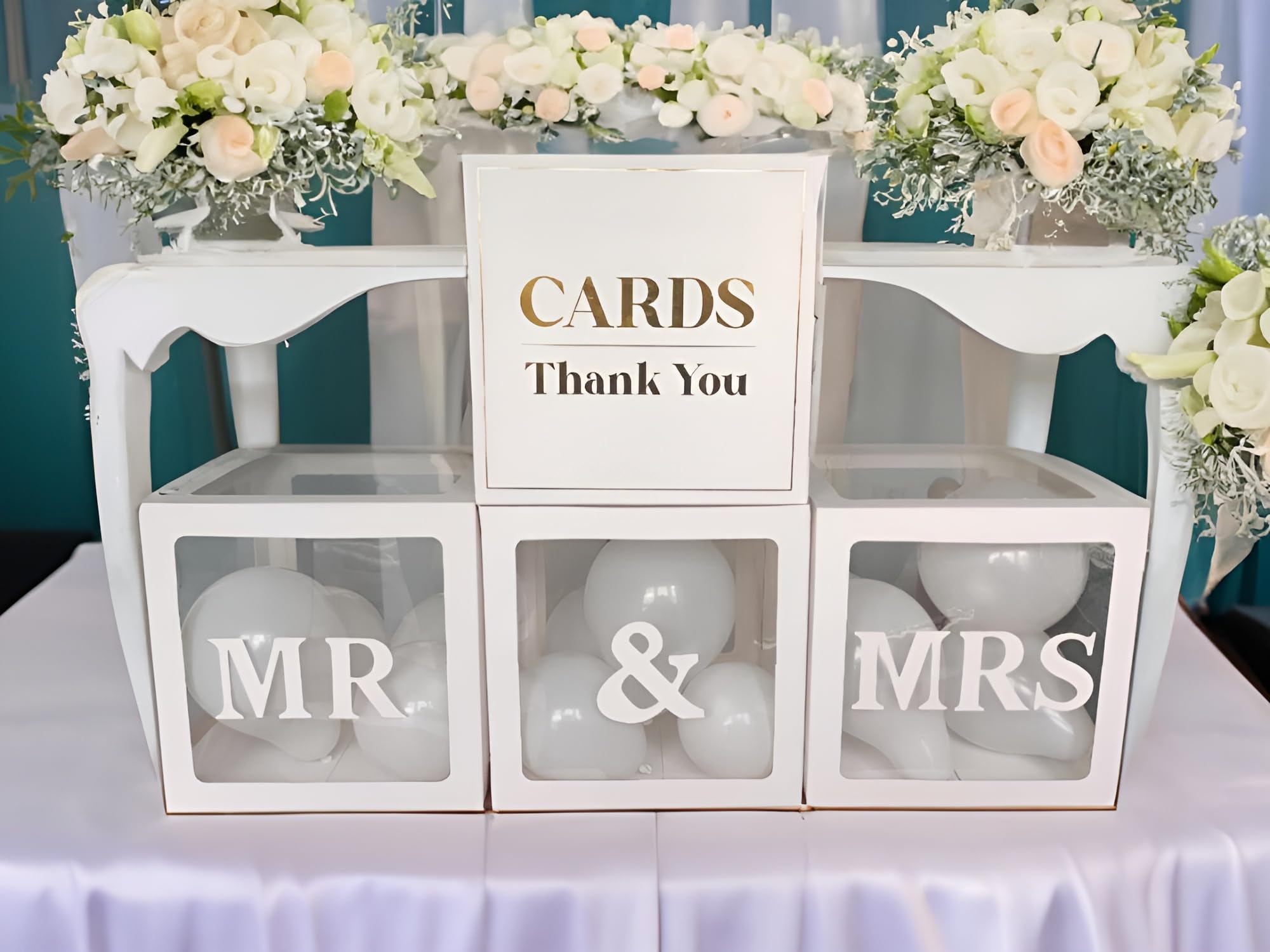 Wedding Card Post Box and Mr & Mrs Decorations Boxes – Unique 4pcs Set ...