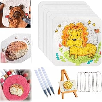 ZHRUOYAO Magic Puffy Paint, 3D Drawing Magic Canvas Sponge, Puffy ...