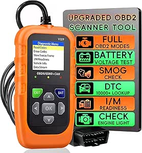 Amazon.com: V119 OBD2 Scanner Code Reader, Check Engine Light Diagnostic Tool, Car Voltage ...