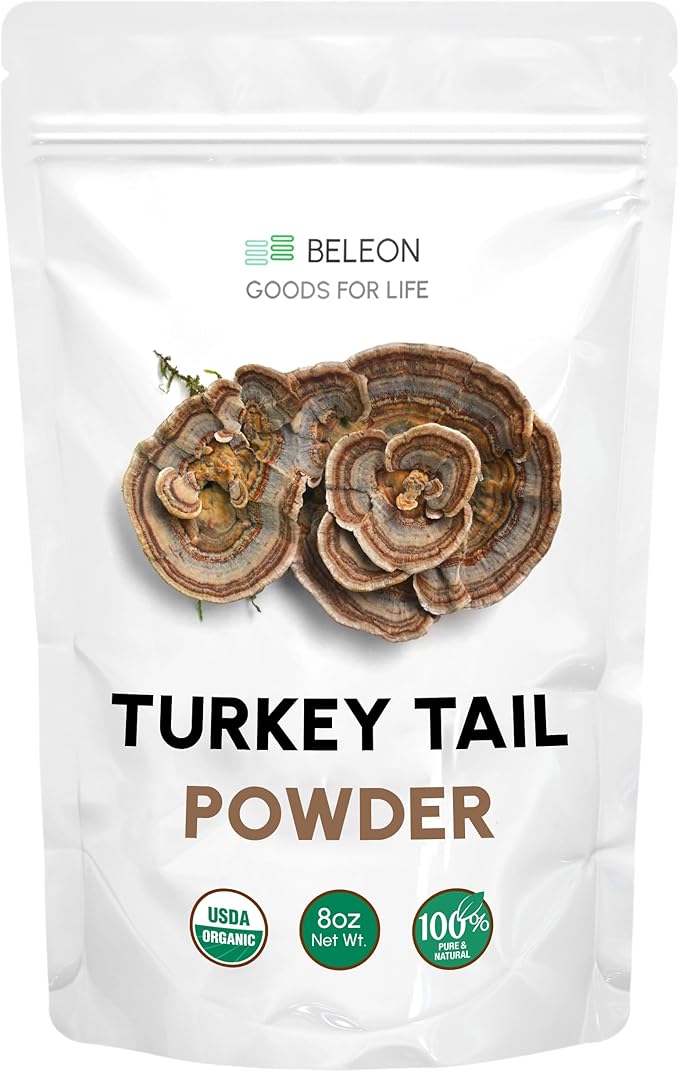 Amazon.com : Organic Turkey Tail Mushroom Powder 8 oz : Health & Household
