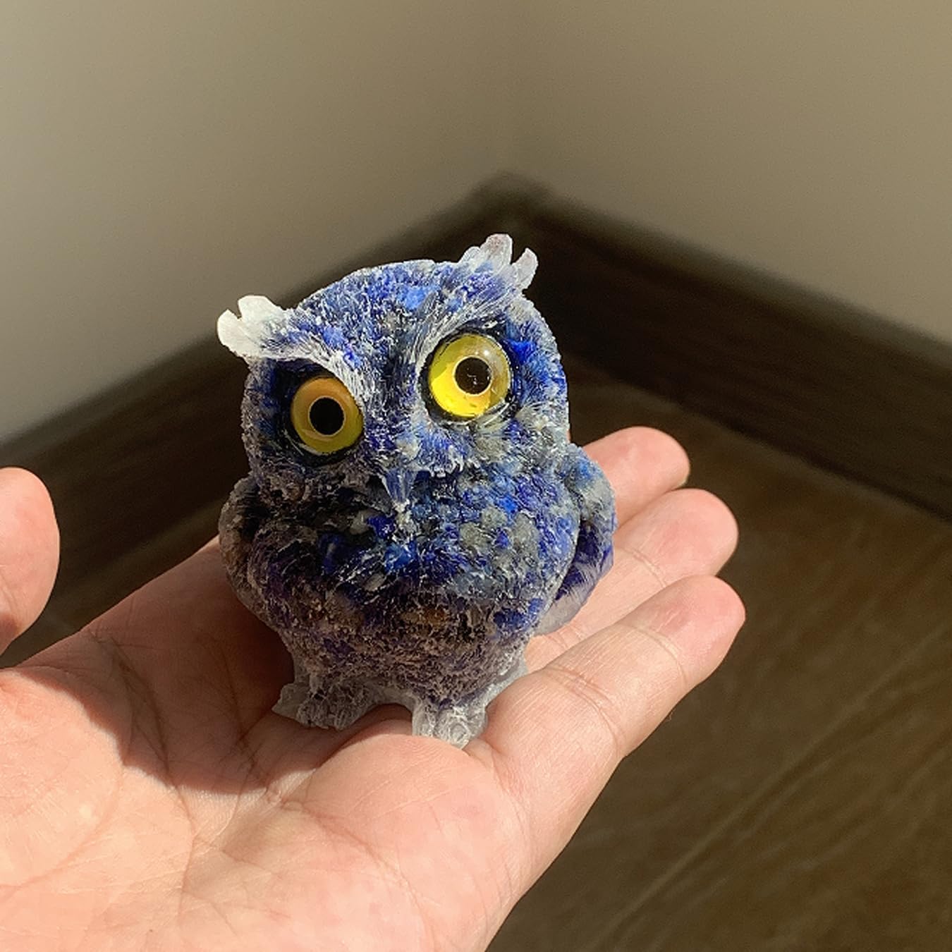 Amazon.com: ACEDSGN Owl Statue Lapis Lazuli 2.4'' Natural Crystal ...