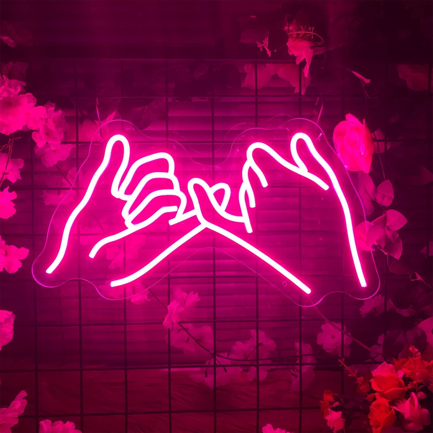 Buy Neon Sign Pinky Promise Neon Signs Wedding Decor Pink Neon Signs ...