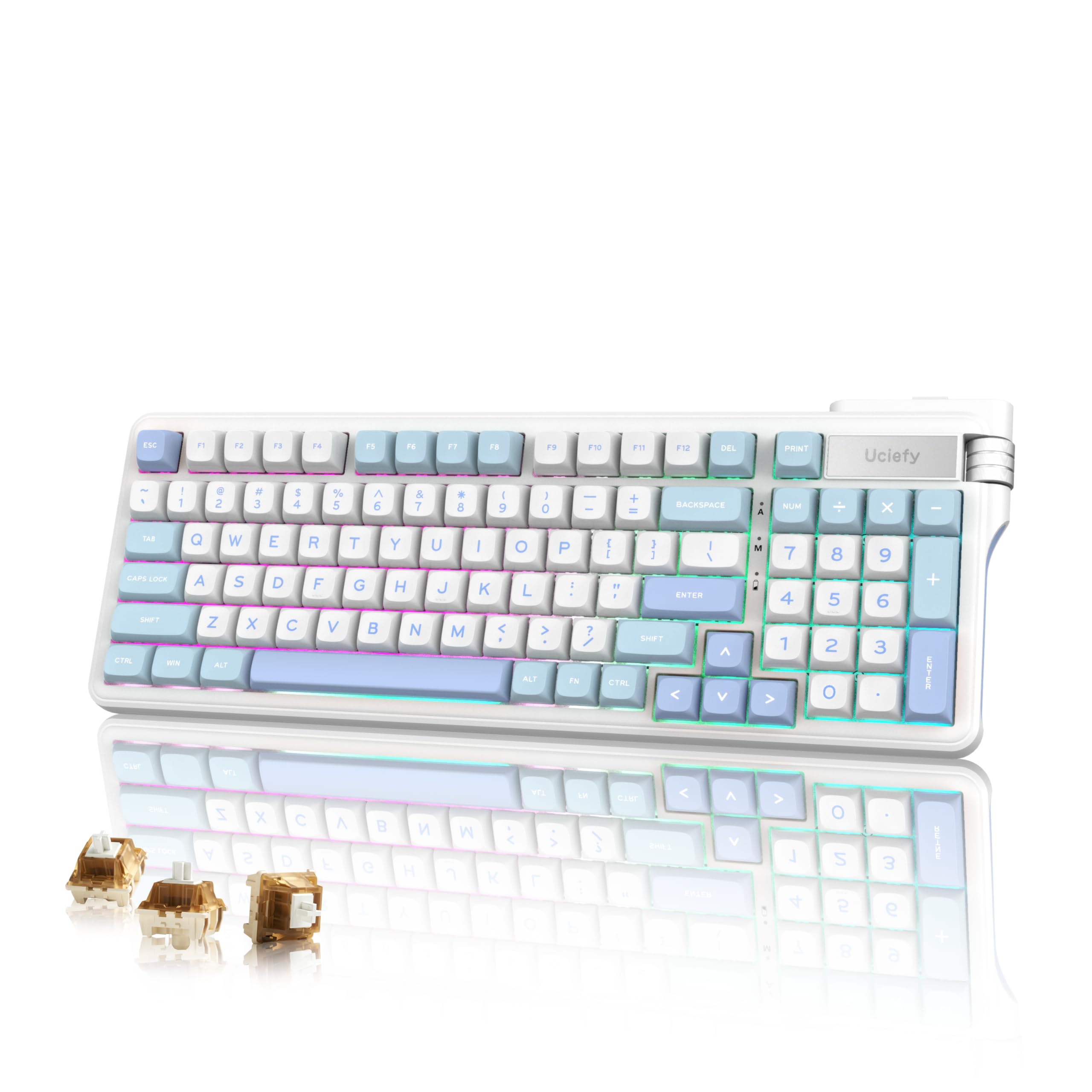 Amazon.com: Uciefy VK96 Wireless Mechanical Keyboard Bluetooth/2.4G/USB ...