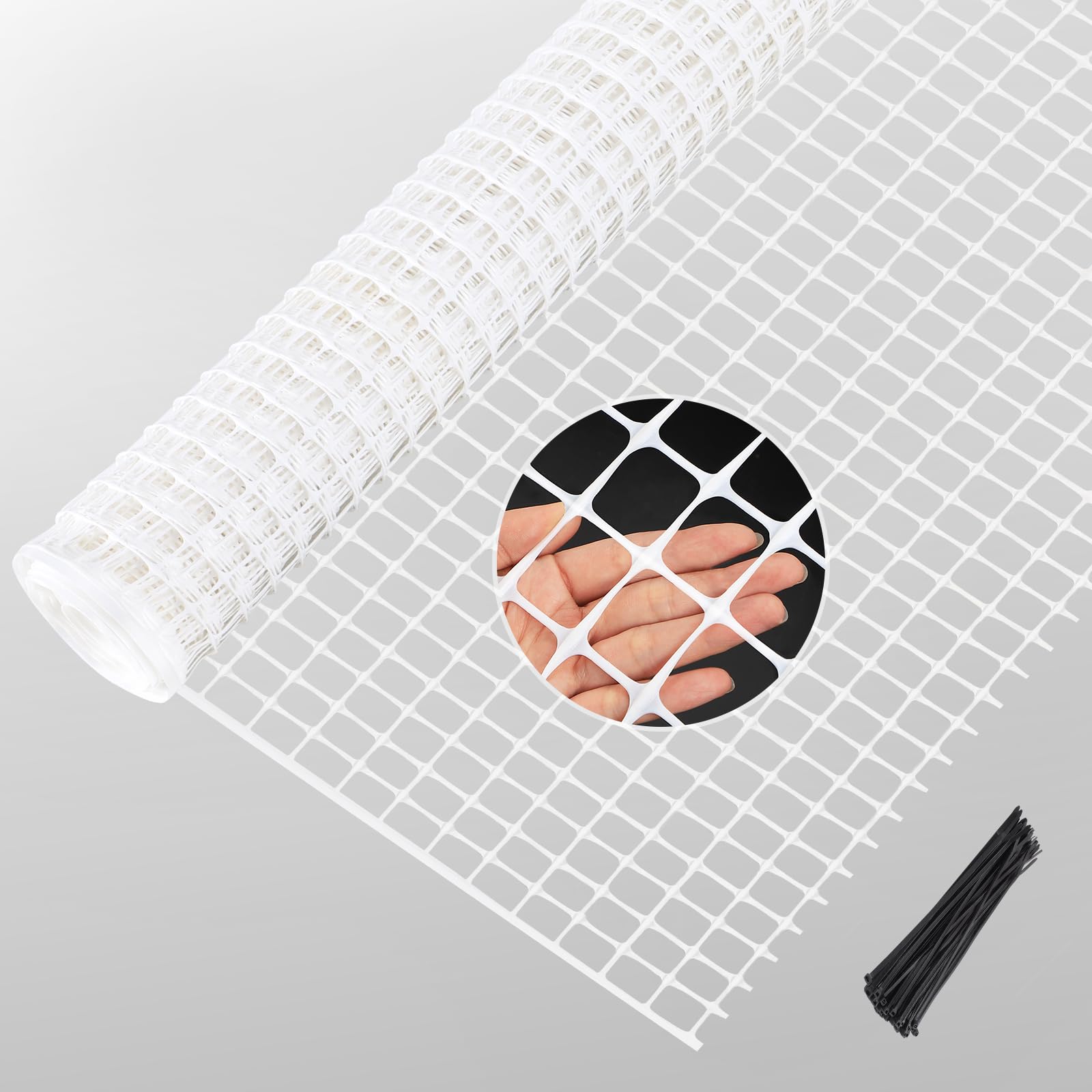 DAMEING Garden Fence Temporary Plastic Mesh, 4 x 50 FT Outdoor Safety ...