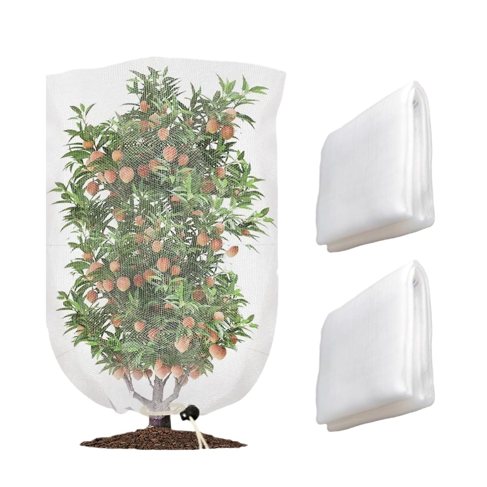 Amazon.com : 2 Pack Large Fruit Tree Netting Bags, 6 x 6 ft Blueberry Bush Netting with Zipper ...