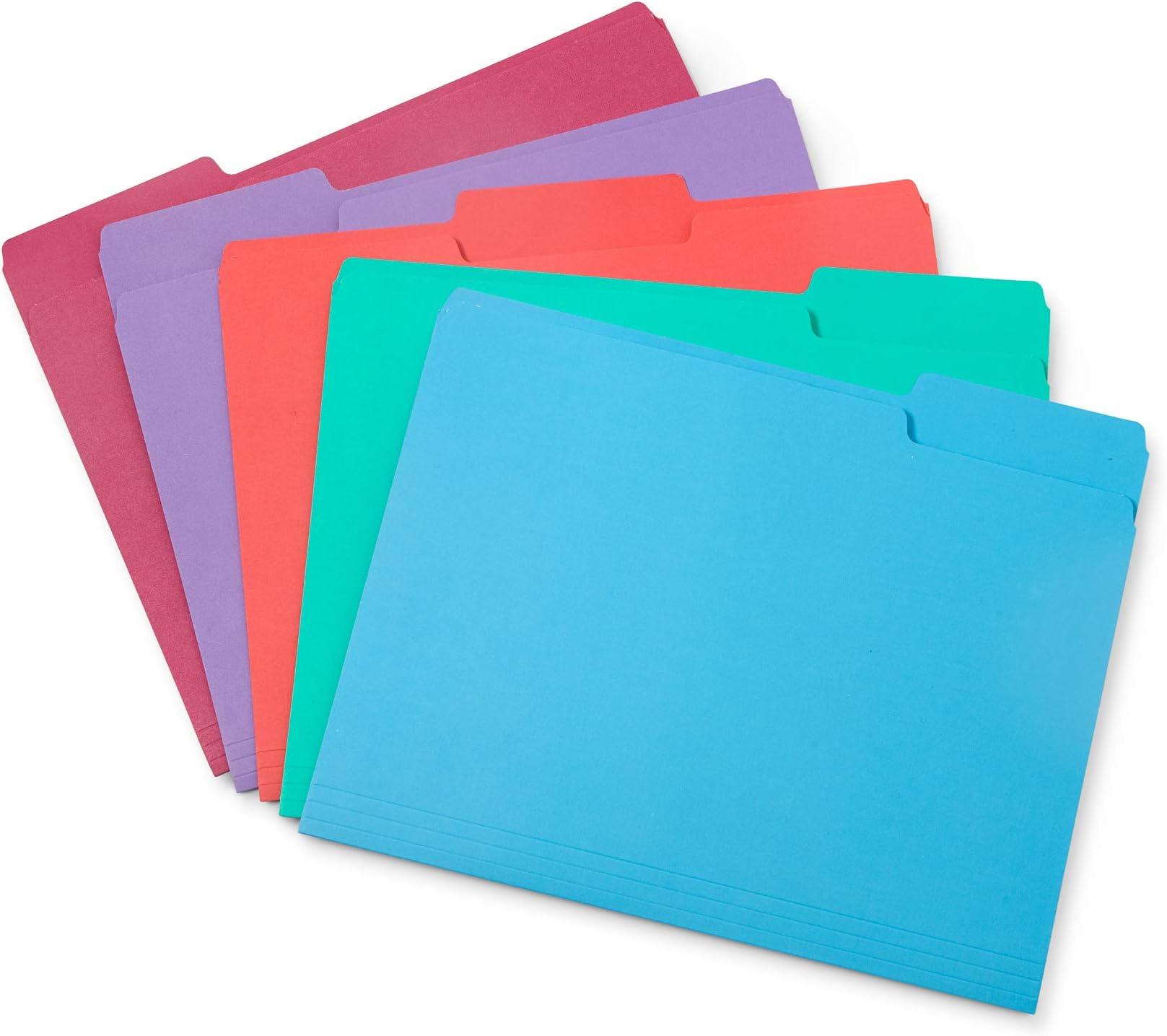 Amazon.com : Blue Summit Supplies Gem Tone File Folders, 1/3 Cut Tab ...