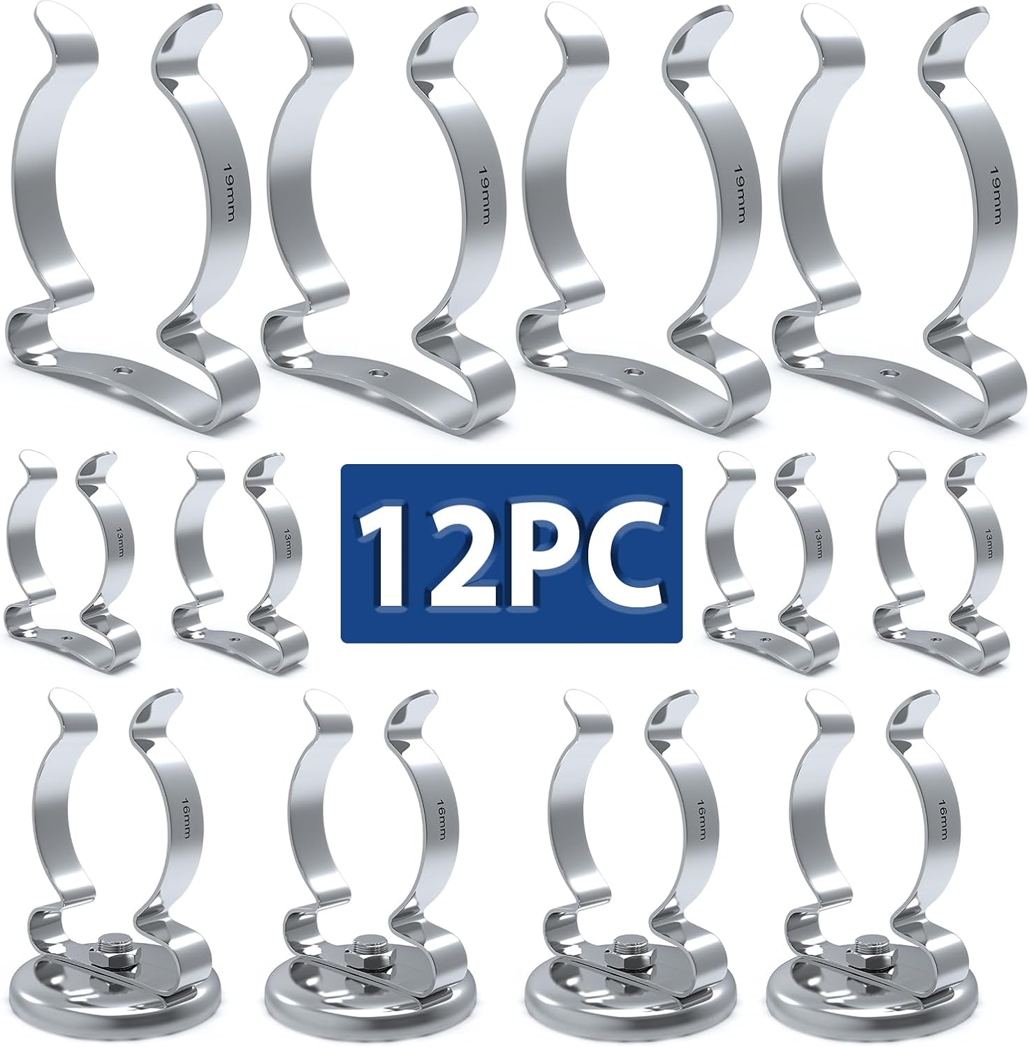 Amazon.com: 3-H Magnetic 4 Pack 5/8 Inch Spring Clips with 4 Pack 1/2 ...