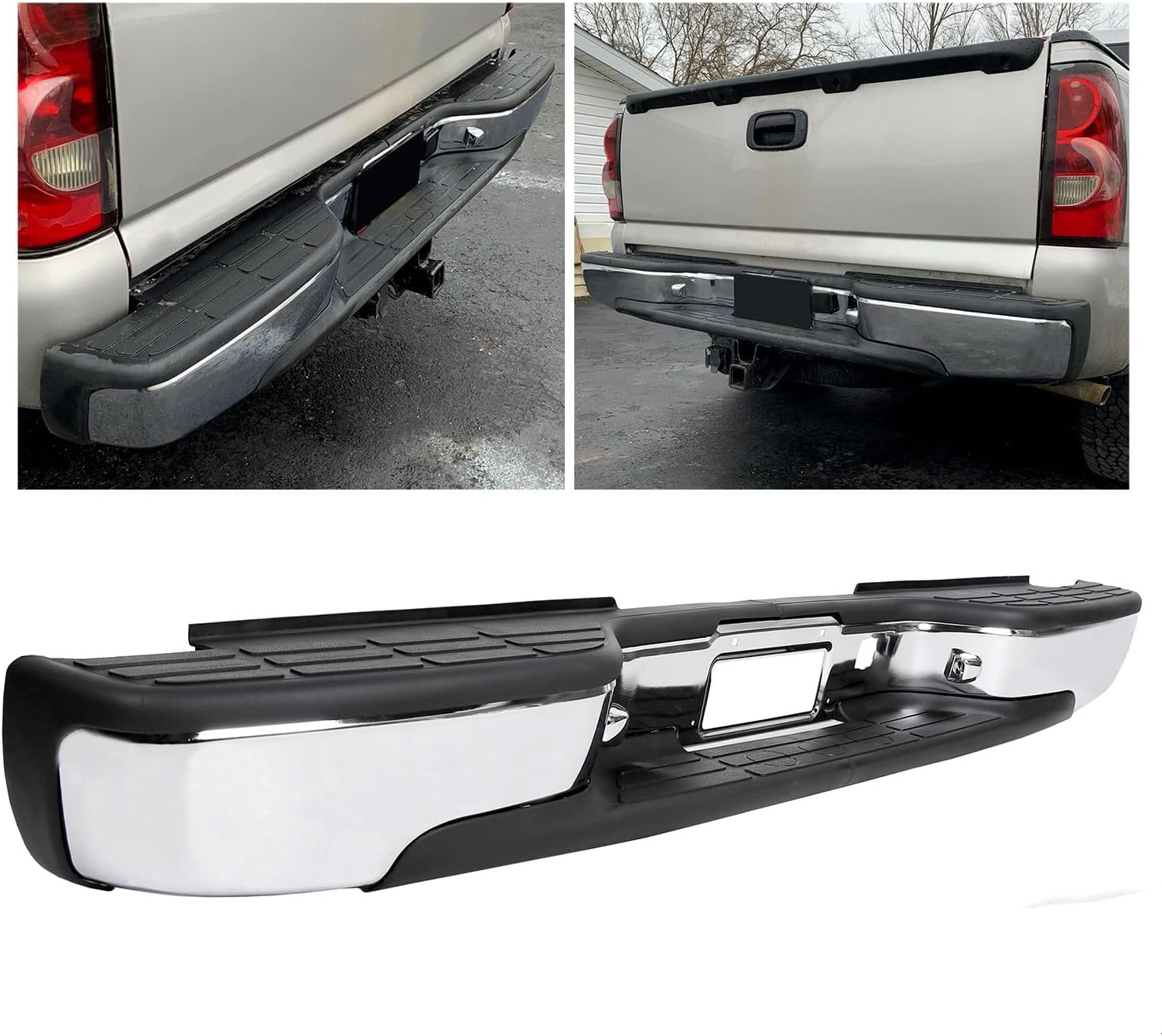 Amazon.com: Tioyar Rear Bumper Compatible with 1999-2006 Chevrolet ...