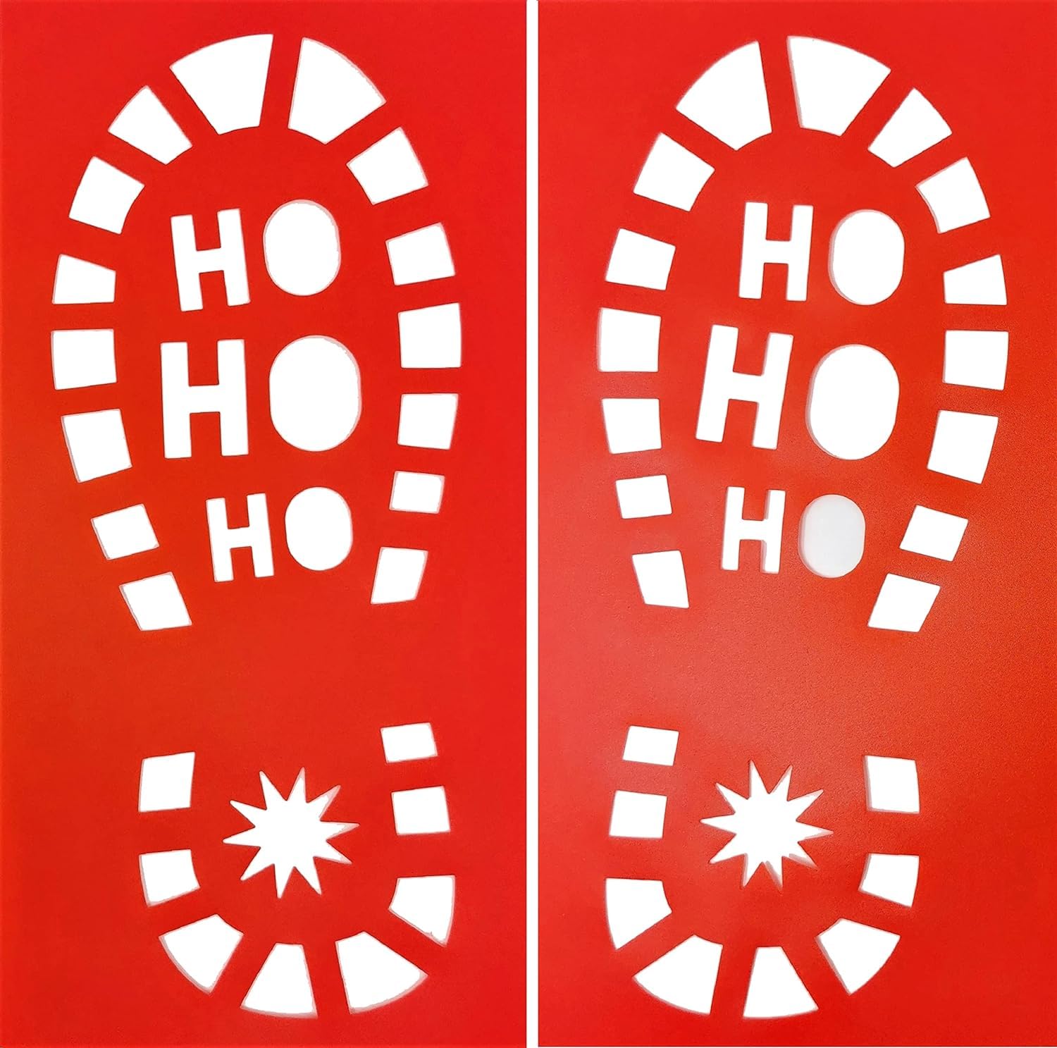 Santa Claus Footprint Stencils - Father Christmas Boots Stencil ...