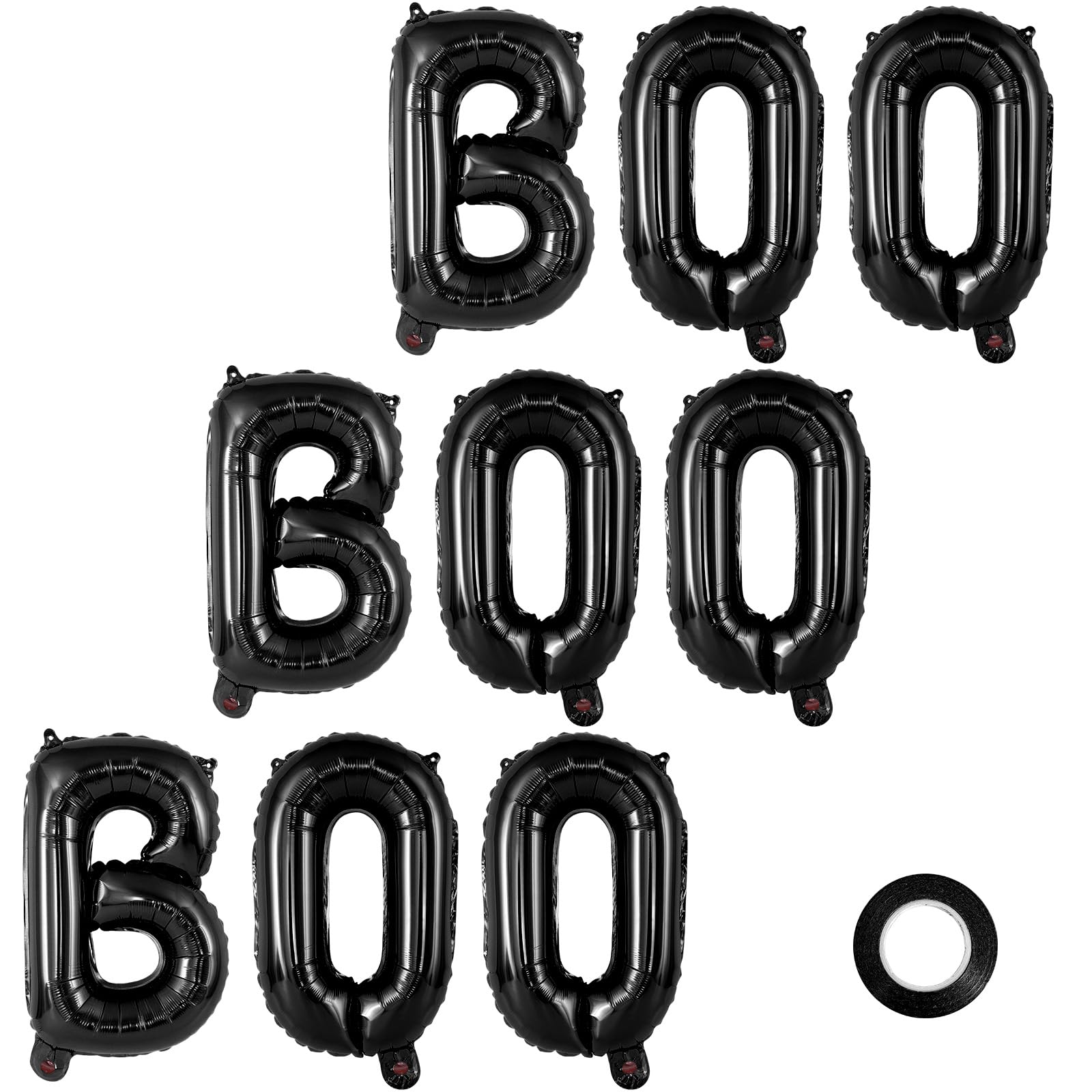 Amazon.com: Boo Banner Balloons, 16 Inch Halloween Black Boo Letters ...