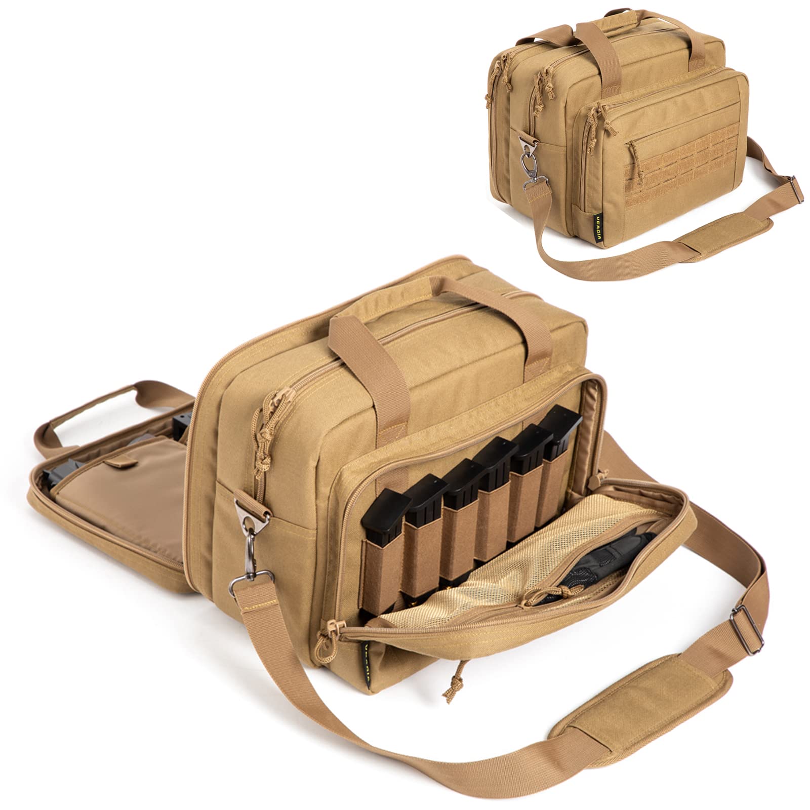 Buy VEAGIA Pistol range pack bag Range bag Pistol case case Magazine ...