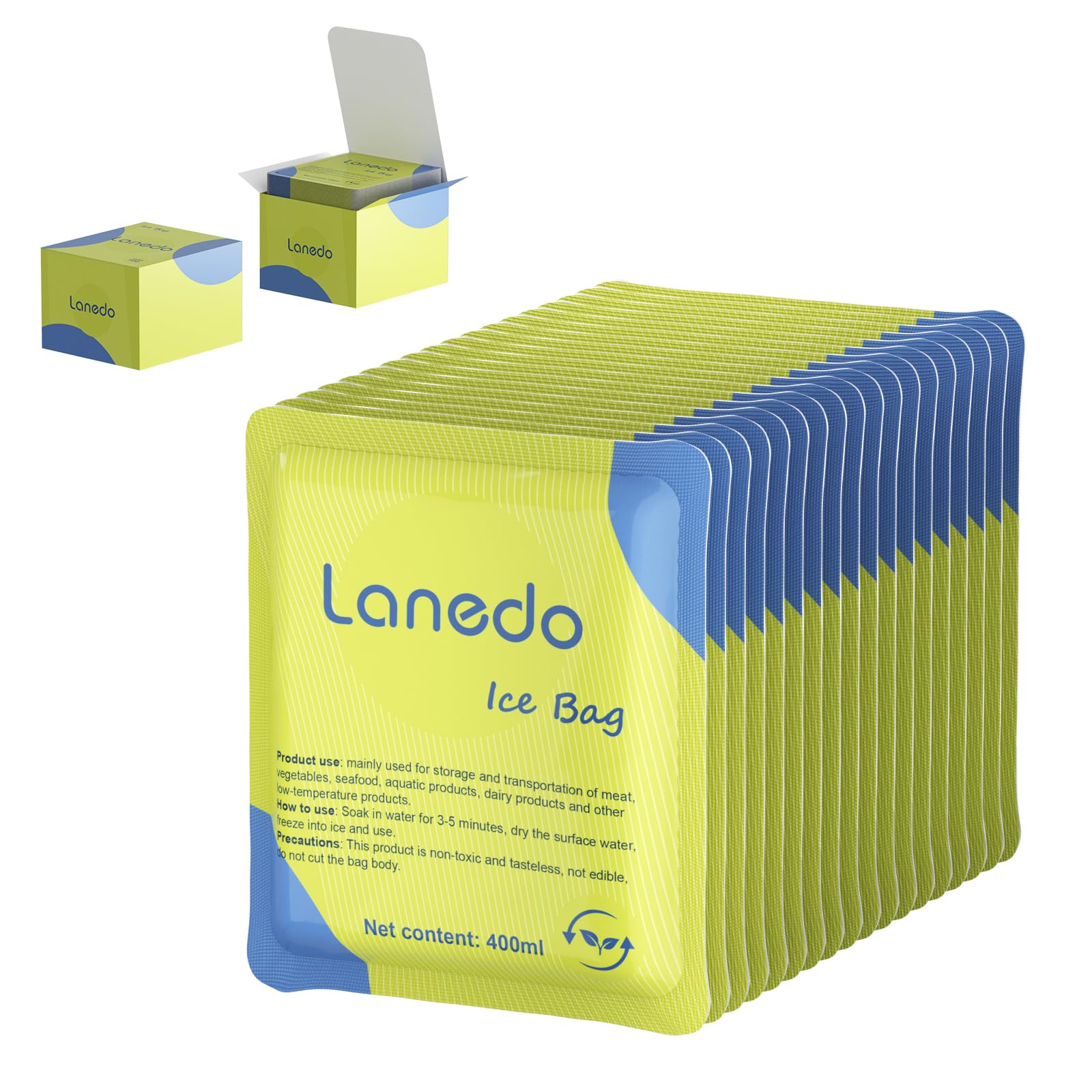 Snapklik.com : 100 Pcs Ice Pack - Automatic Water Absorption For Low ...