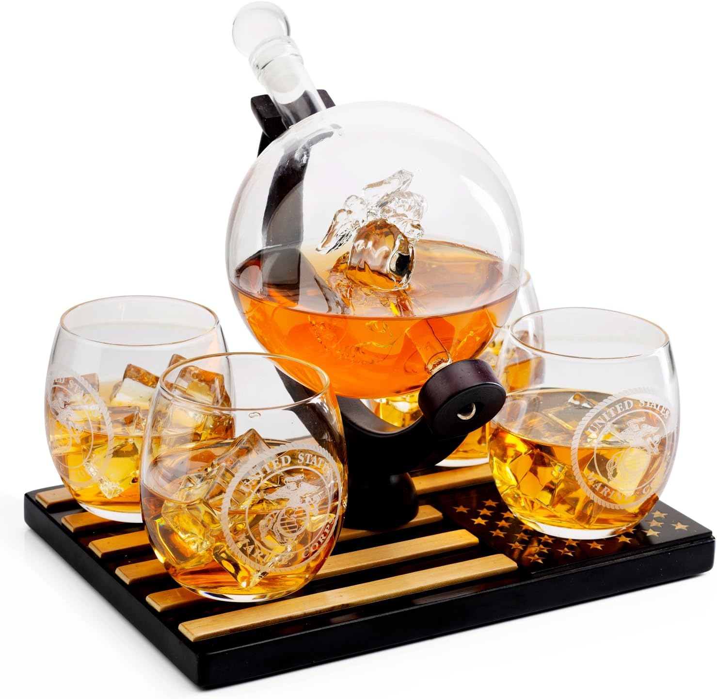 Amazon.com | Godinger Skull Whiskey Decanter and Skull Whiskey Glasses ...