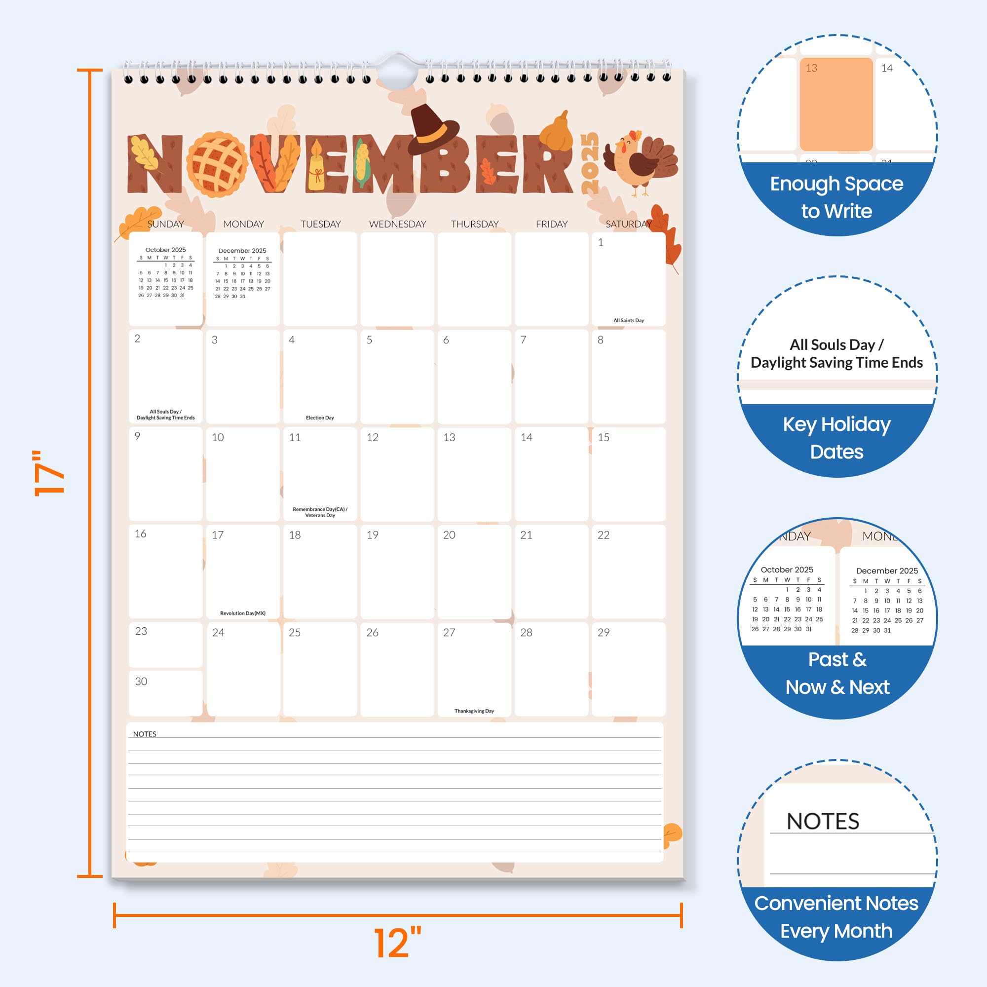 Snapklik.com : SUNEE Calendar 2026 18 Months Wall Calendar Oct. 2025 ...