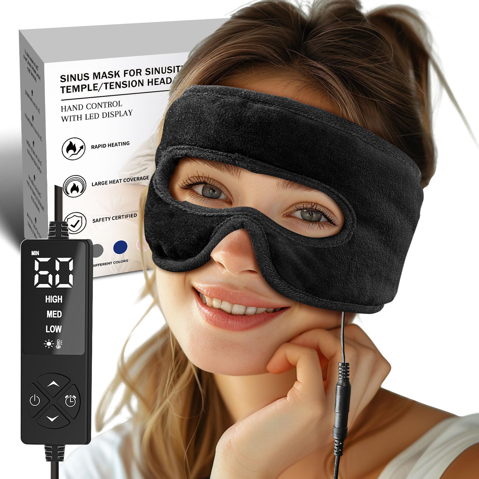 Amazon.com: ELEKHEAL Sinus Pressure Relief Mask with Vision Opening for ...
