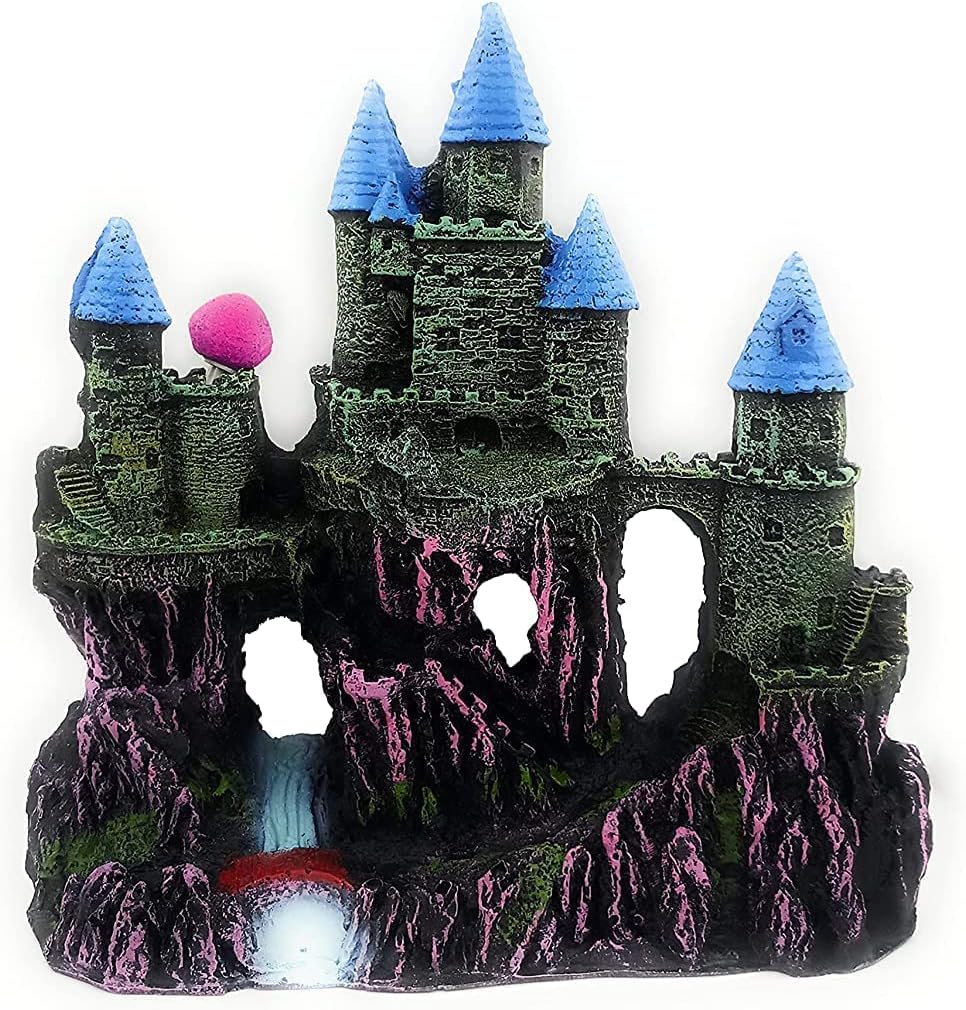 Kizzy Pets Ancient Castle Fish Tank Aquarium Accessories Fish Hide ...