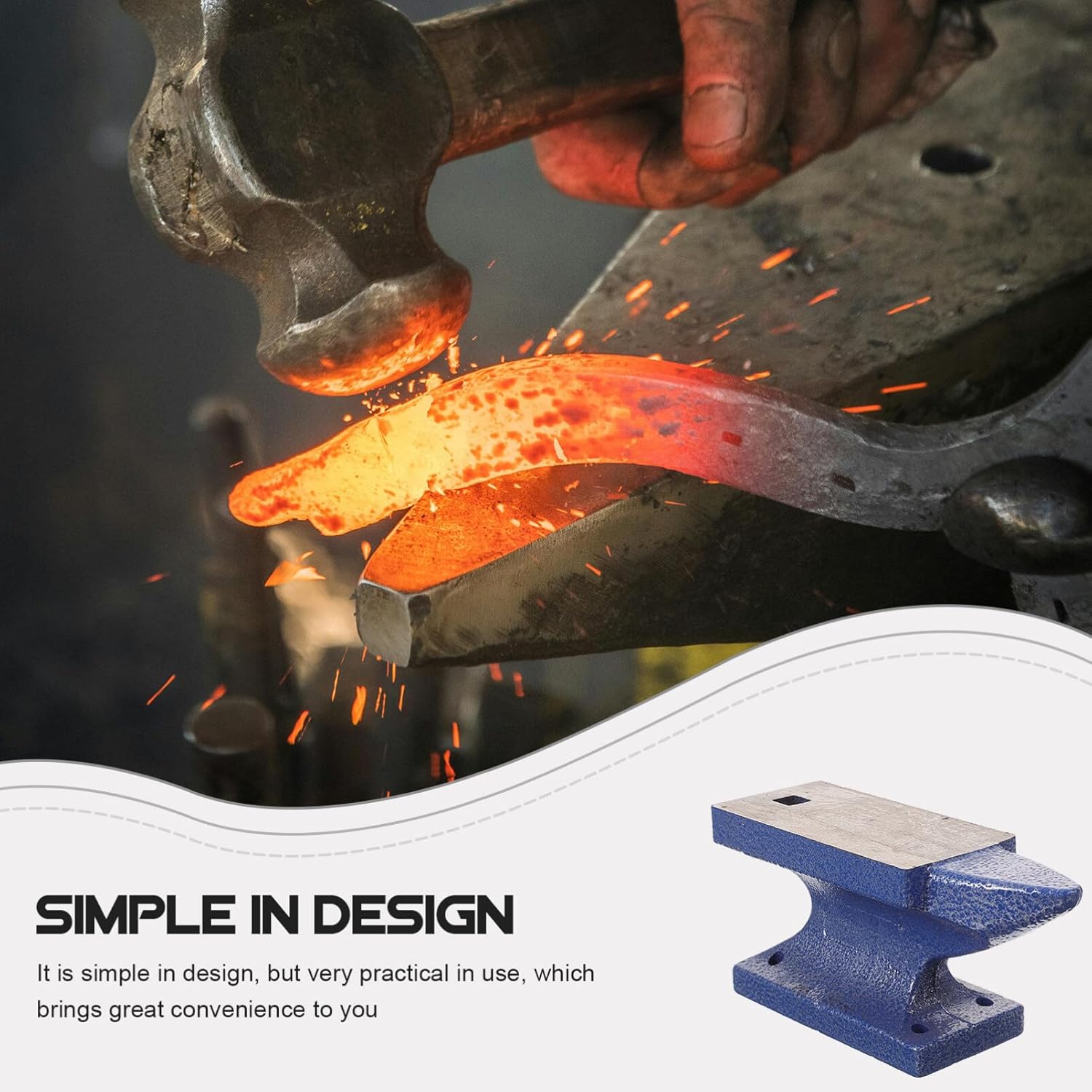 DIYEAH Single Horn Anvils, Cast Iron Anvils Black Smith Withstands ...