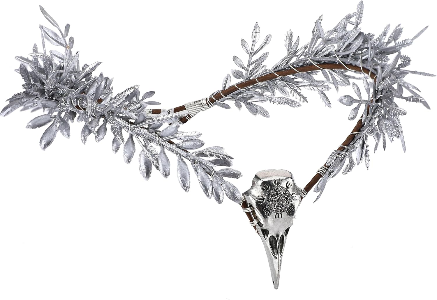 MOSTORY Silver Viking Elf Circlet with Raven for Women Witch Halloween ...