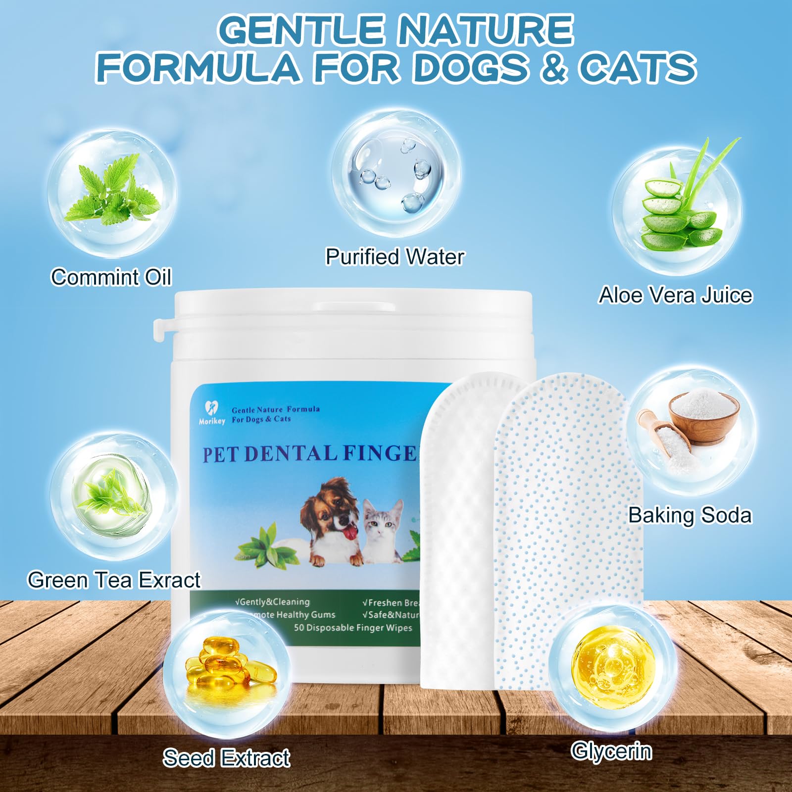Disposable Finger Tooth Wipes For Dogs And Cats Bad Breath Morikey Dog ...