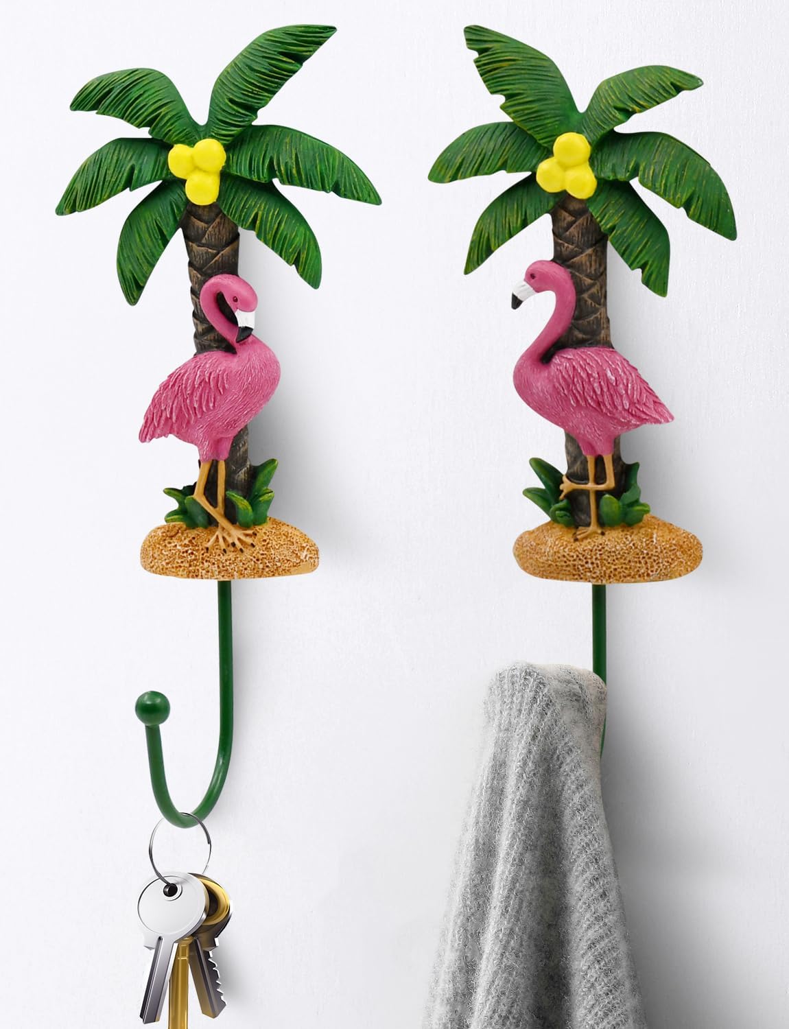 Amazon.com: Tiki Mask Wall Hooks, Set of 2 Assorted Designs, Coastal ...