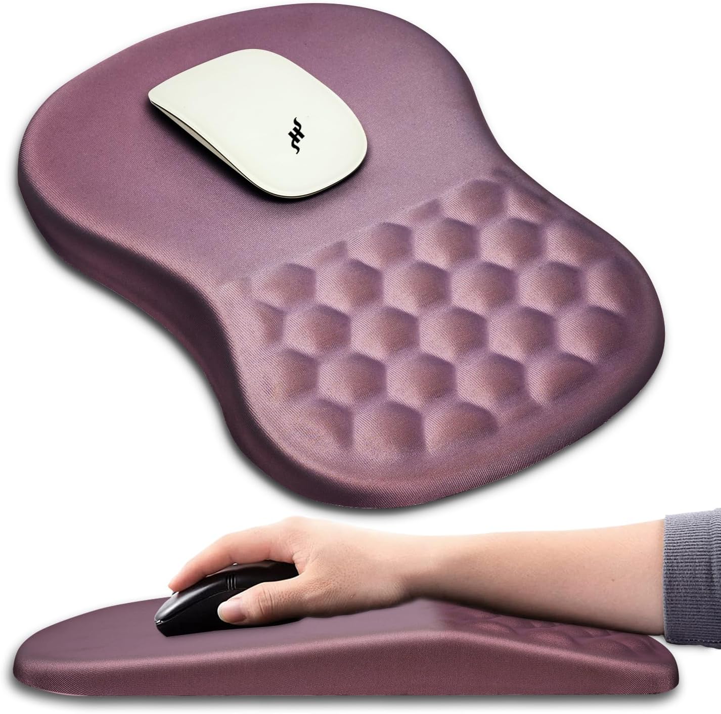 Amazon.com: Hokafenle Ergonomic Mouse Pad Wrist Support with Massage ...