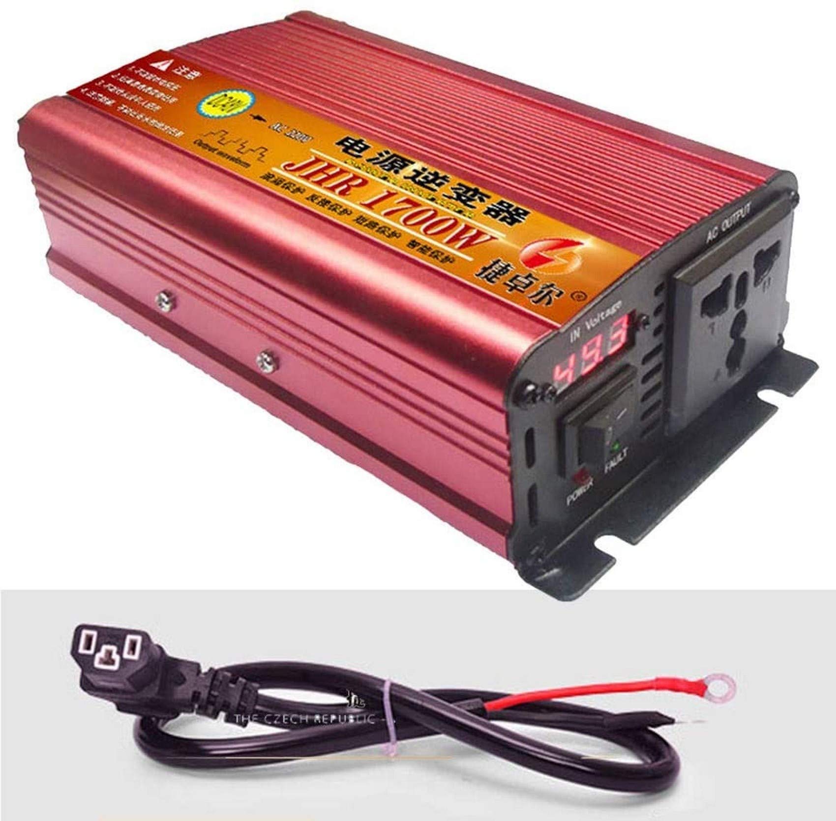 Buy 500W 1200W 1700W 2200W 3000W 4000W Power Inverter Dual AC Outlets ...