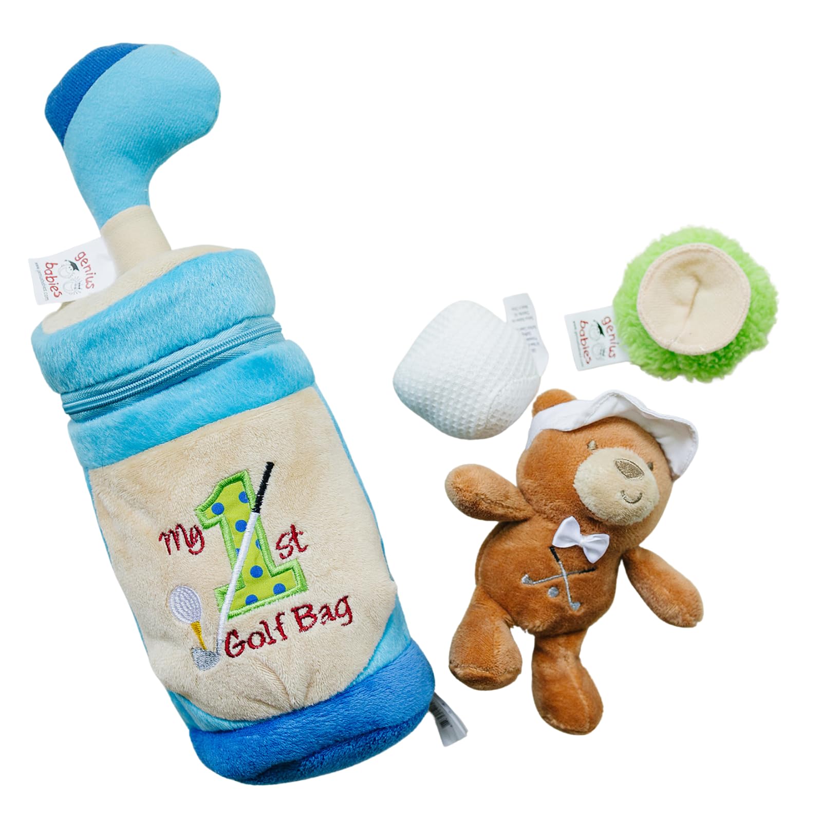 Amazon.com: Genius Baby - 9" The Original Baby Golf Bag with Teddy Bear ...