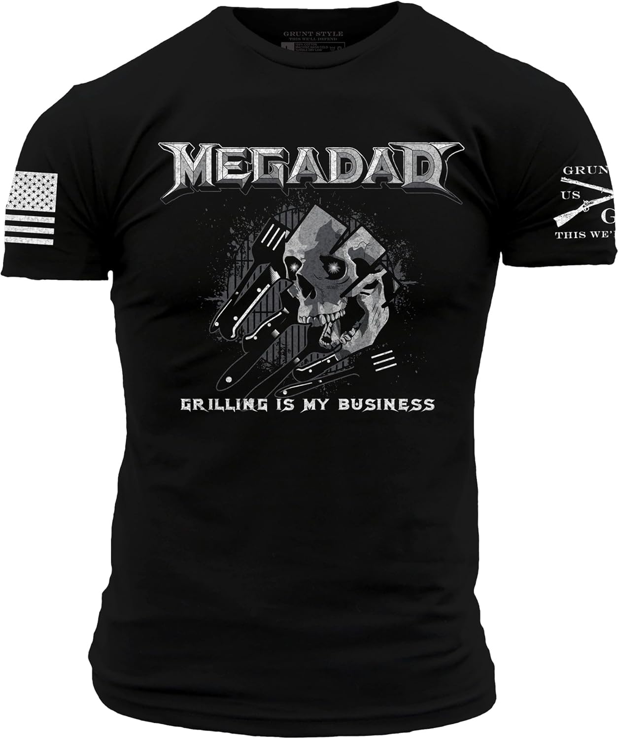 Amazon.com: Grunt Style MegaDad Men's T-Shirt (XXXXLarge, Black ...