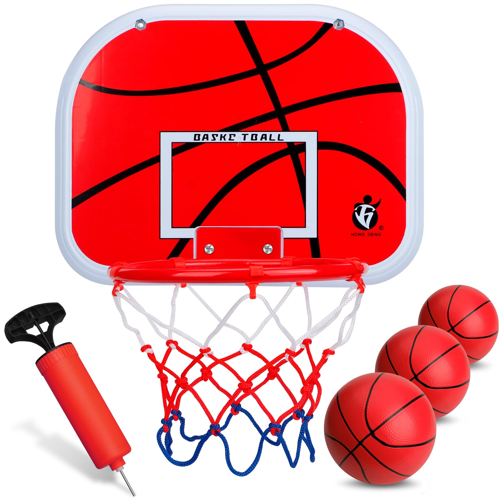 Snapklik.com : Mini Red Basketball Hoop Set, Over The Door Hoop