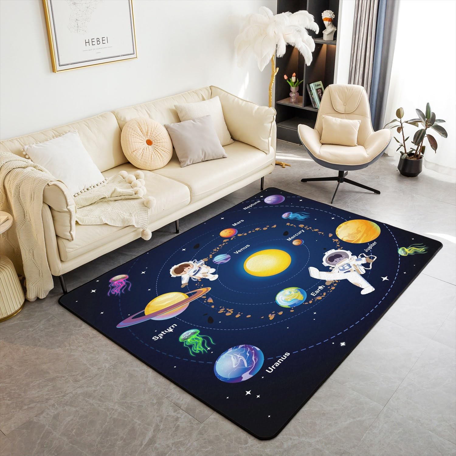 Solar System Rug 5x7