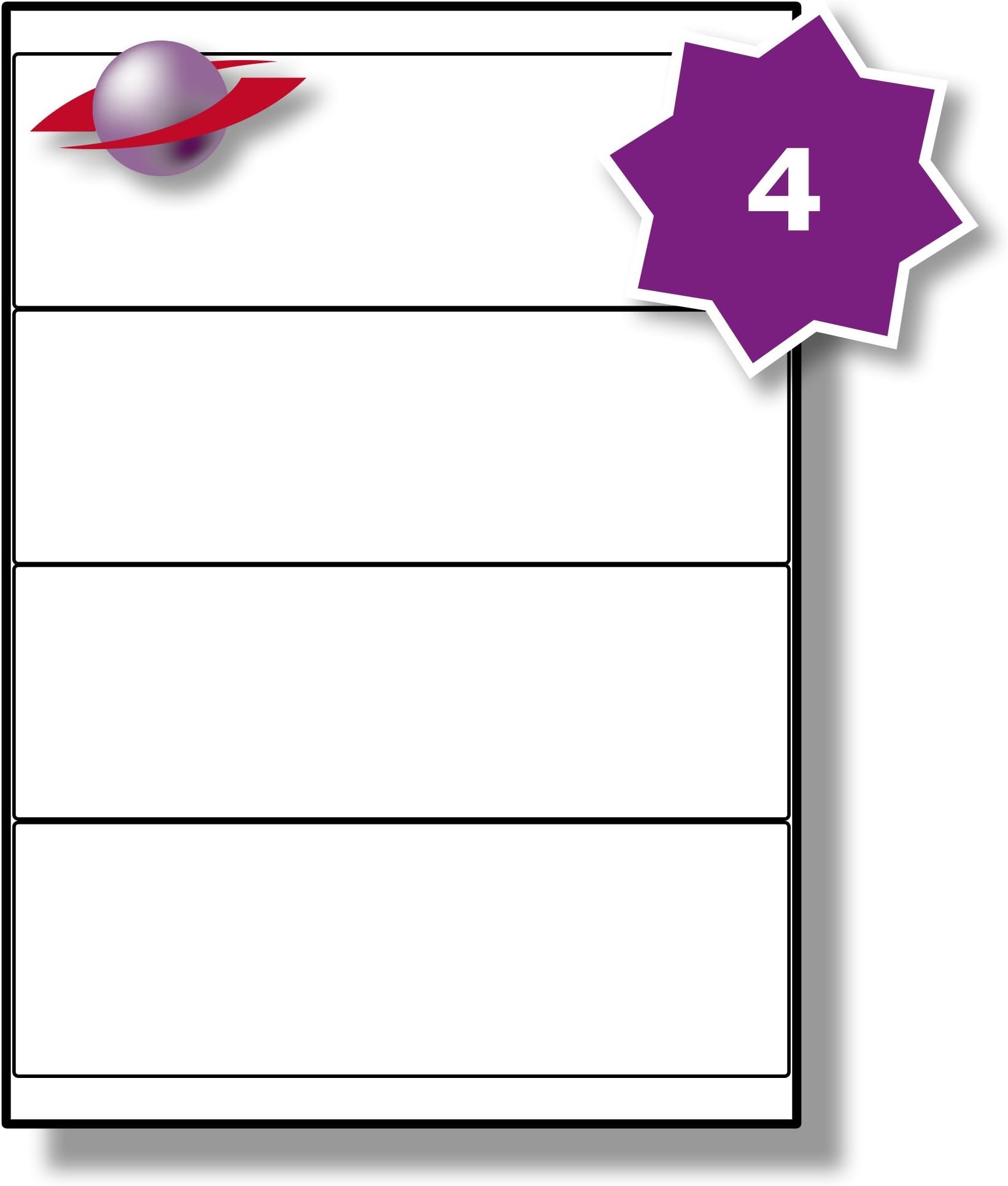 Label Planet® 4 Per Page/Sheet, 10 Sheets (40 Sticky Lever Arch File ...