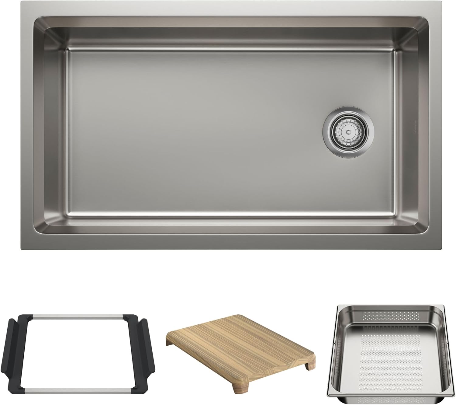 BLANCO 443300 Inteos 33" Single Bowl Reversible Undermount Stainless ...