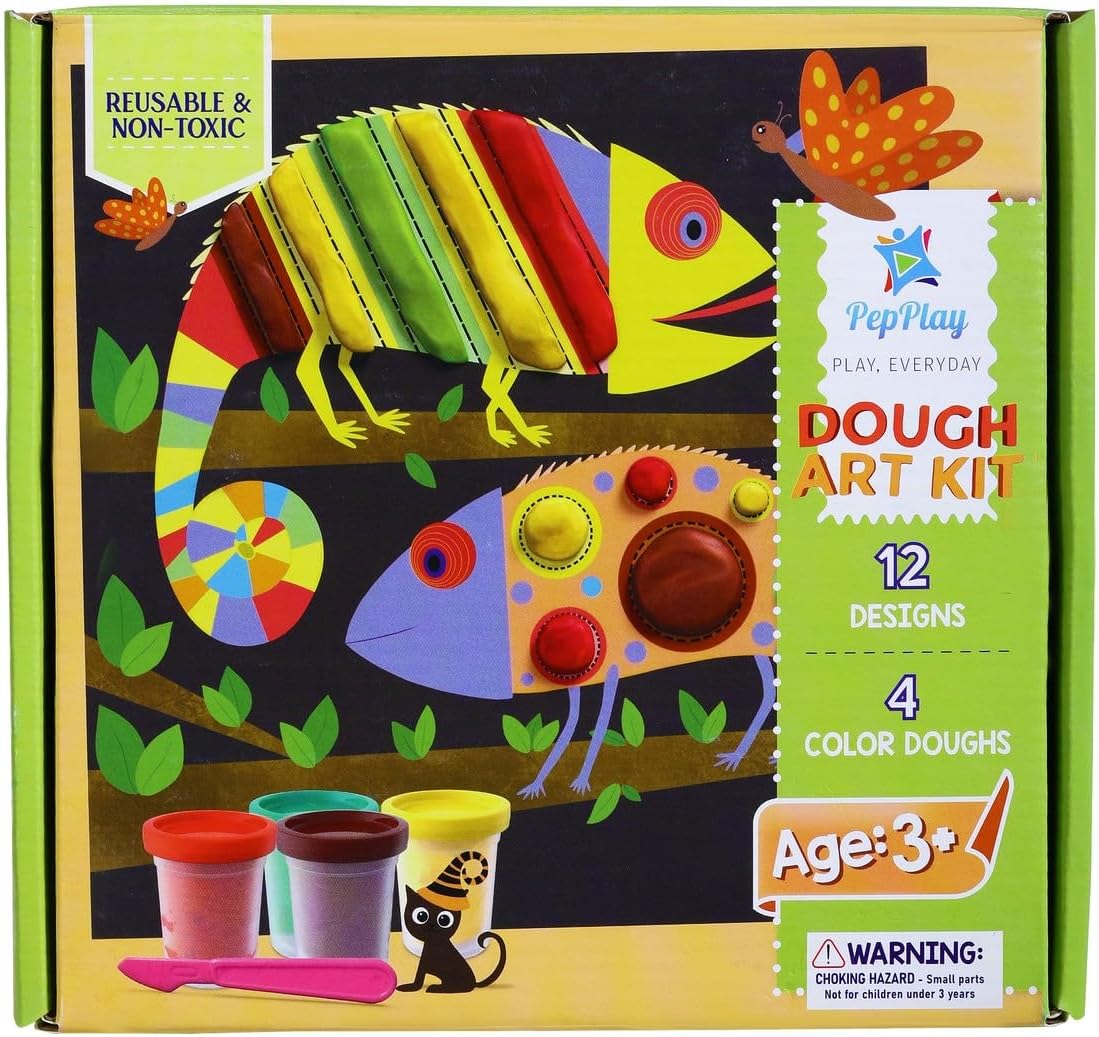 Buy PepPlay Clay Dough Art Kit For Kids, Diy Dry Clay Art Set For 3 ...