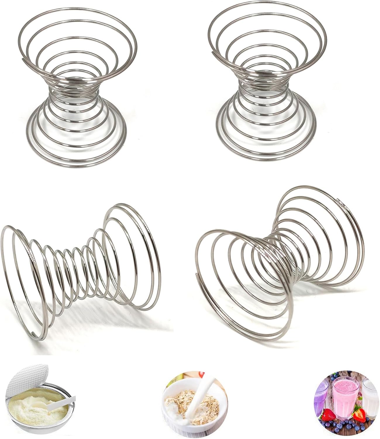 Amazon.com: BAODILIN 4pcs Stainless Steel Spring Ball Shaker Ball ...