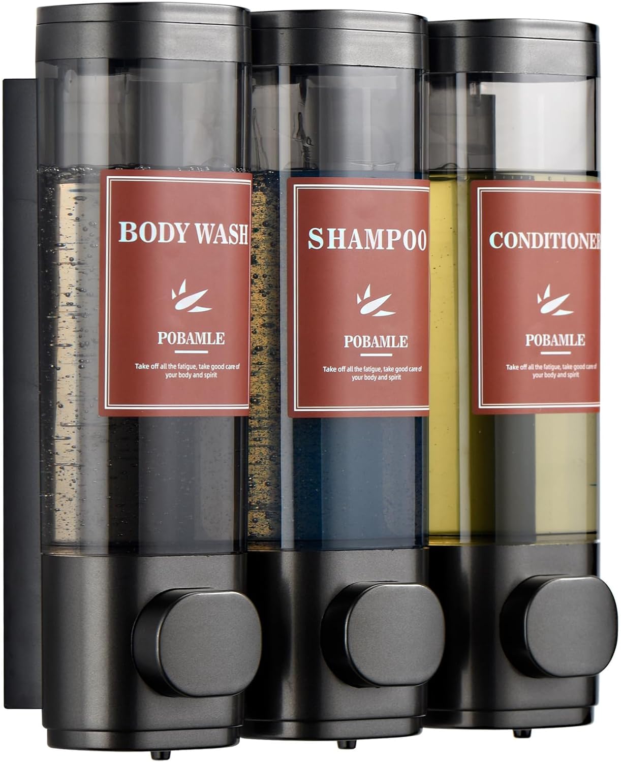 Amazon.com: Shampoo and Conditioner Dispenser Wall Mounted Shower Soap ...