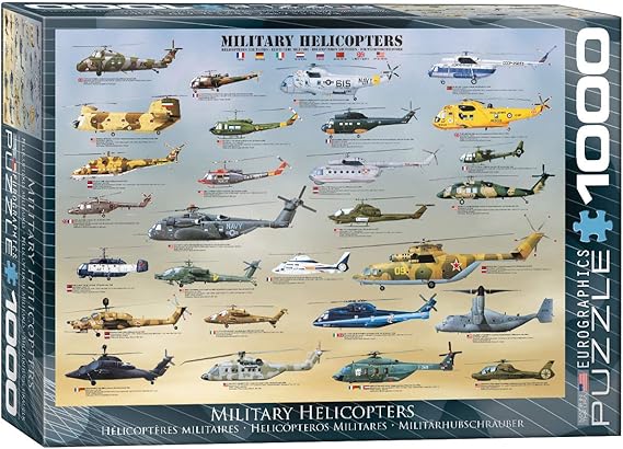 Amazon.com: EuroGraphics Military Helicopters Puzzle (1000-Piece), 6000 ...