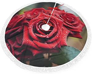 Schöne rote Rose Quaste Bordüre Weihnachtsbaum Rock Schürze ...