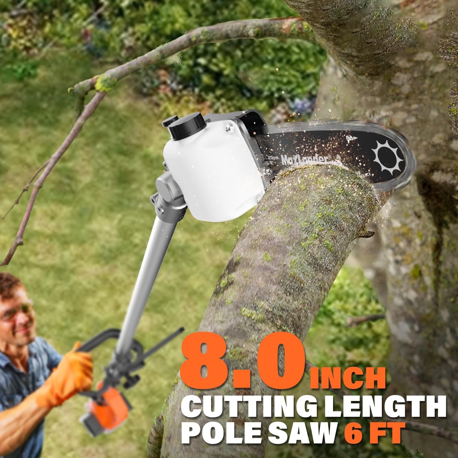 Snapklik.com : MAXLANDER 40V Hedge Trimmer, Weed Wacker Cordless, 8 ...