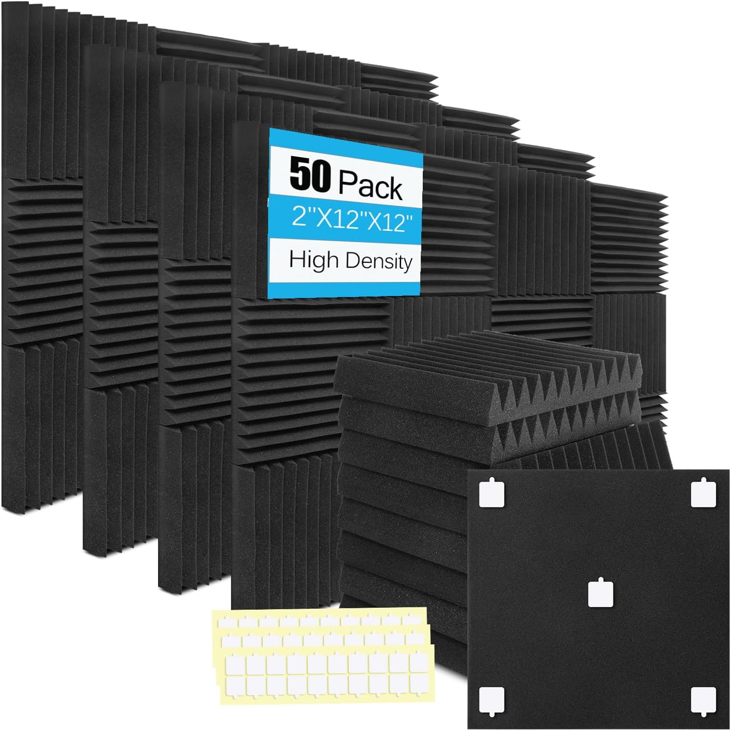 Amazon.com: Acoustic Panels Foam for Walls, Sound Absorbing Panels ...